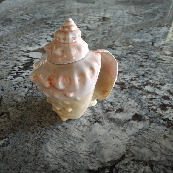Dining | Ceramic Seashell Tea Set W Teapot Creamer Sugar | Poshmark